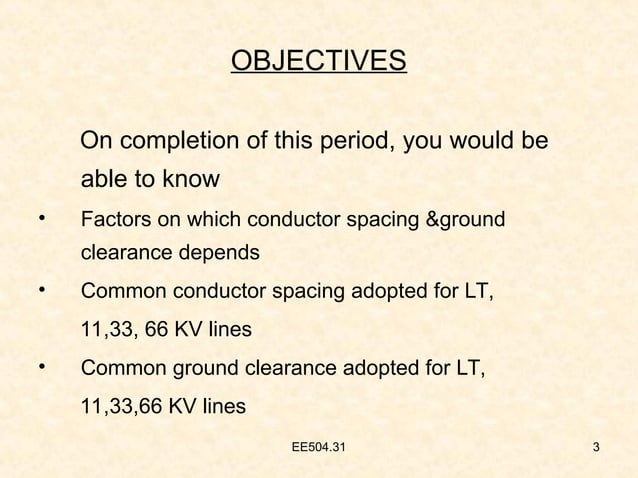conductors and line spacing in transmission lines | PPT