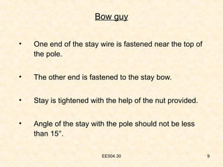 pole guys and stays in erecting of transformers | PPT