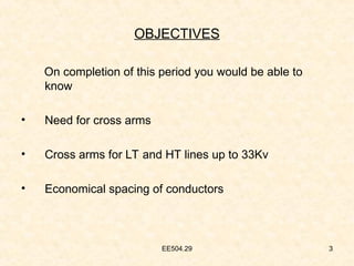 Cross arms and economical spacing in Tramissions | PPT