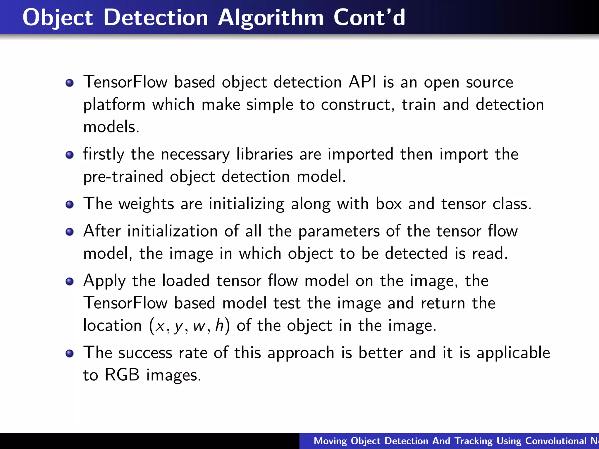Moving Object Detection And Tracking Using Cnn Ppt