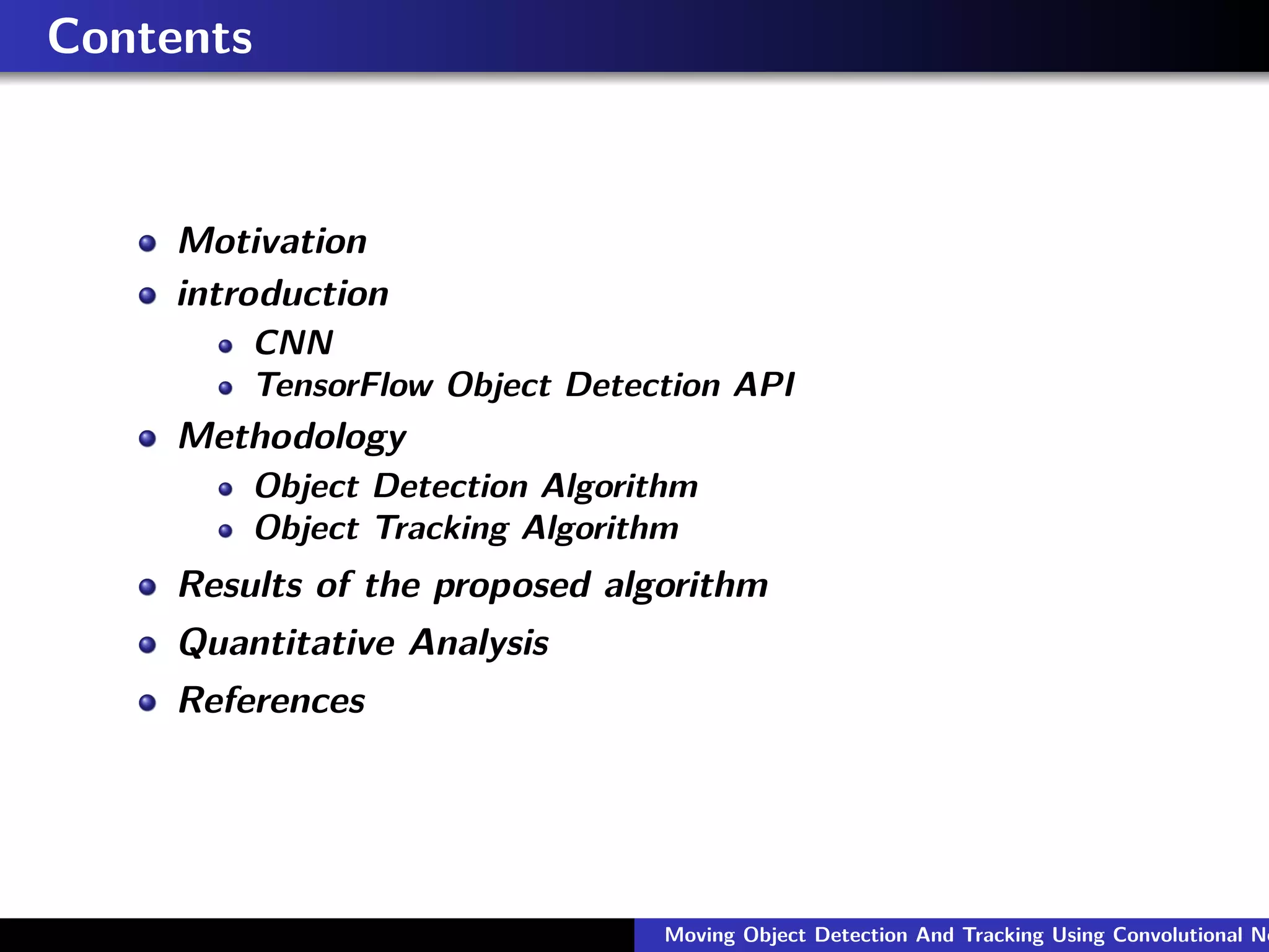 Moving Object Detection And Tracking Using Cnn Ppt