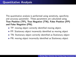Moving Object Detection And Tracking Using CNN | PDF