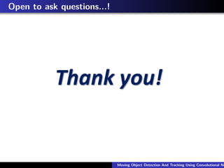 Moving Object Detection And Tracking Using CNN | PDF