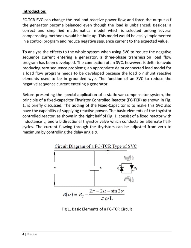 Design of a 3-phase FC-TCR Static Var Compensator for Power factor correction and Preventation ...