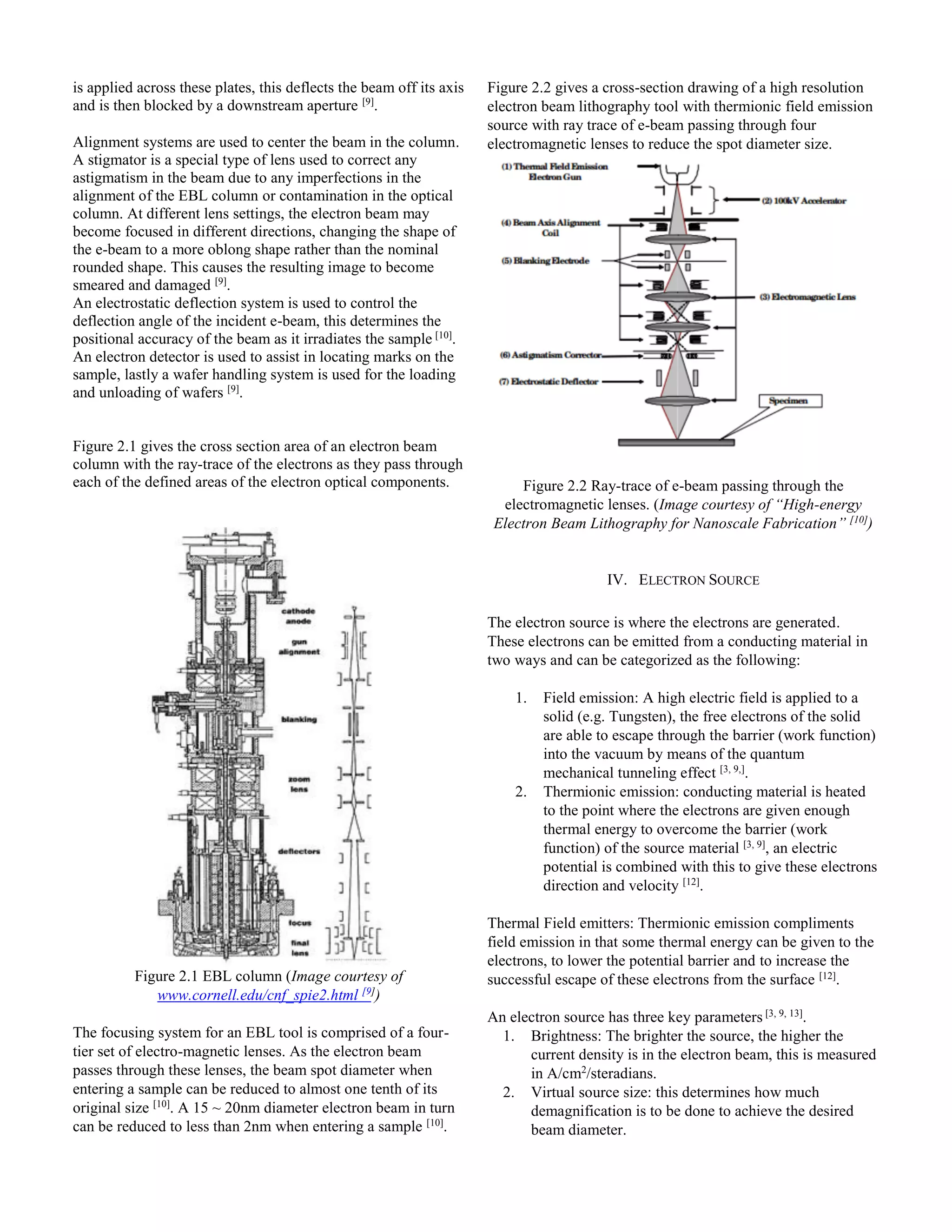 Electron Beam Lithography review paper - EE541 Dublin City University | PDF