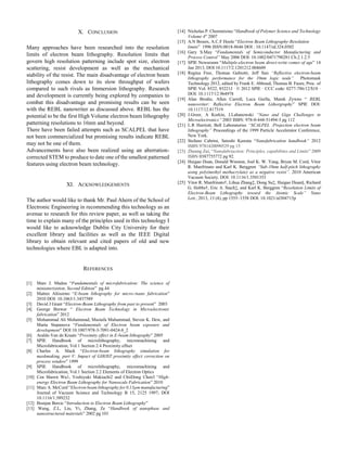 Electron Beam Lithography review paper - EE541 Dublin City University | PDF