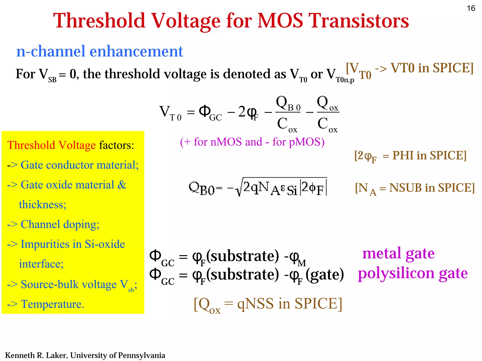 Ee560 mos theory_p101 | PDF