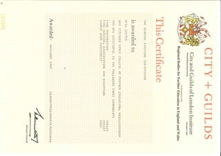 City and Guilds General Certificate | PPT