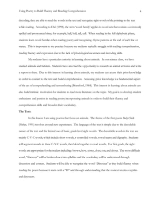 Using Poetry to Build Fluency and Reading Comprehension | DOCX