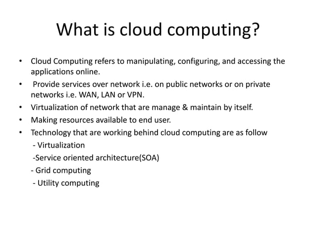 Cloud Computing Ppt Ppt