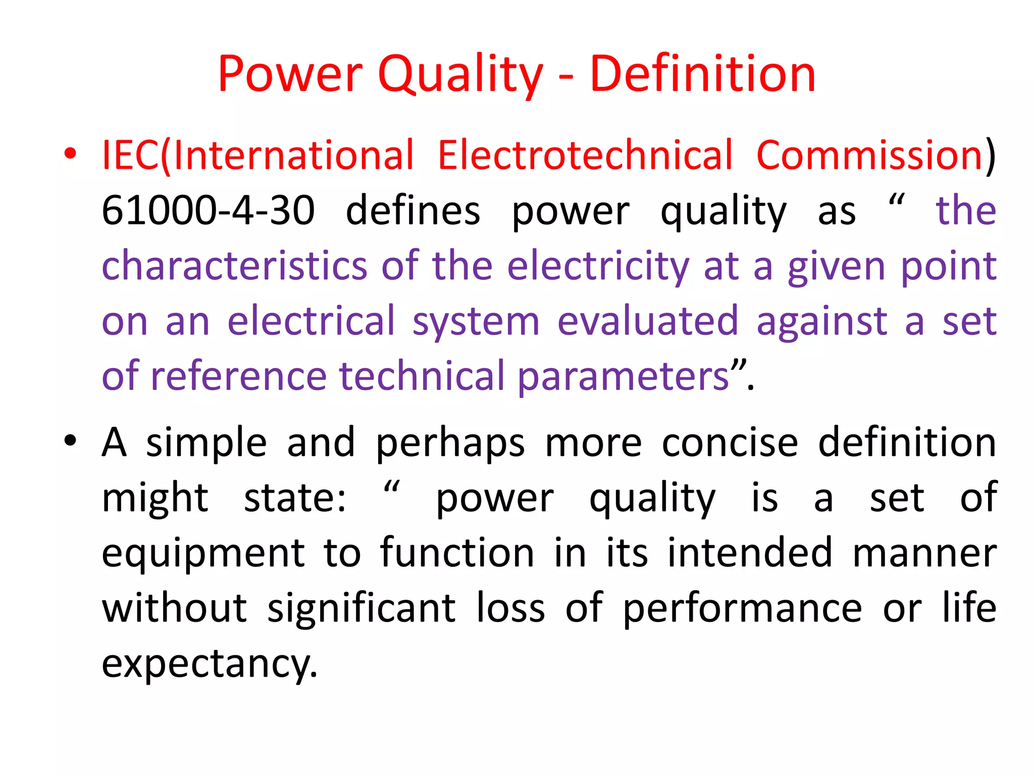 EE 6005 power quality unit I | PPTX