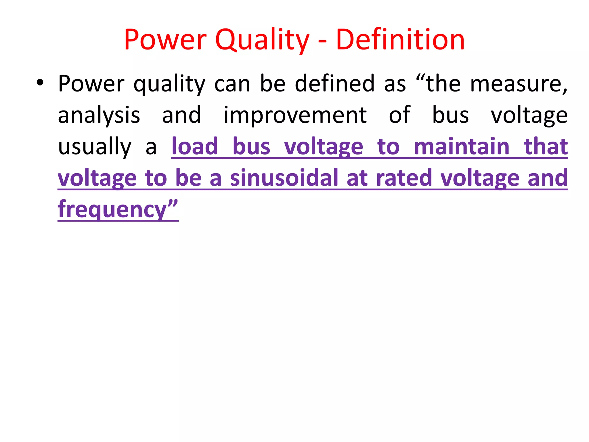 EE 6005 power quality unit I | PPTX