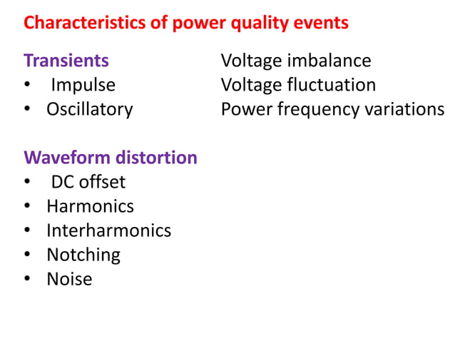 EE 6005 power quality unit I | PPTX