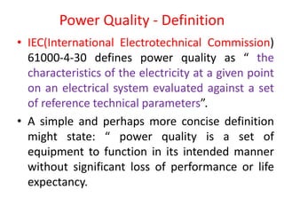 EE 6005 power quality unit I | PPTX