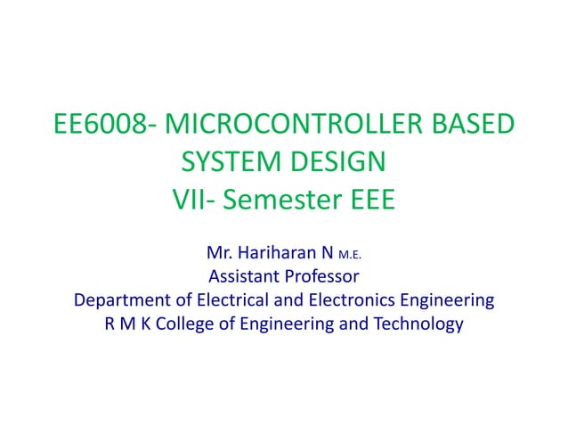 EE6008 MBSD | PPT