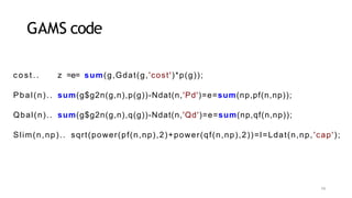 GAMS Code | PPT