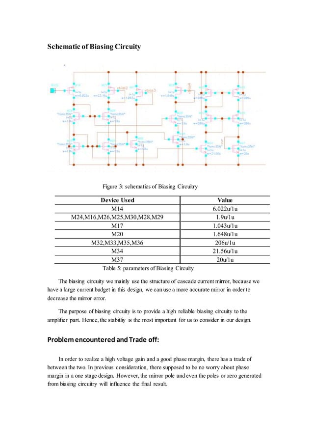 Single Stage Differential Folded Cascode Amplifier | PDF