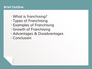 Franchising | PPTX