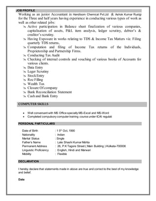yashwant mohta cv-1 | PDF
