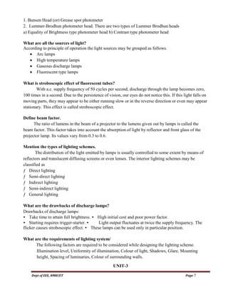 EE6801 - Electric Energy Generation Utilisation and Conservation | PDF