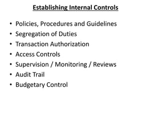 Appreciation of Internal Controls | PPTX