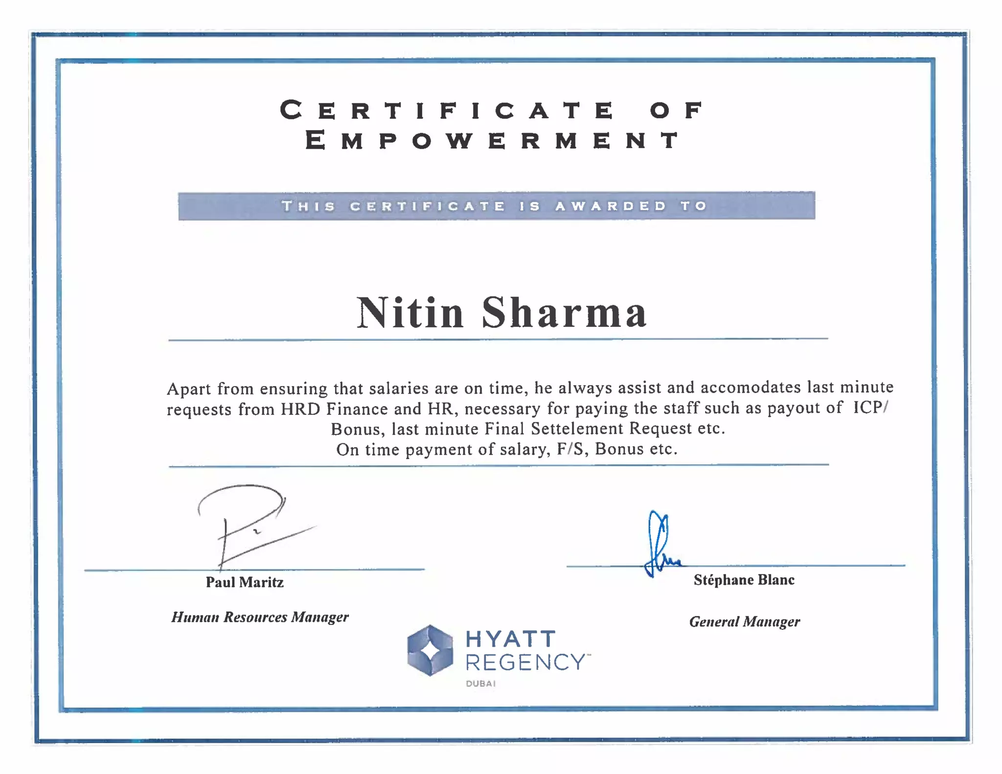 Empowerment HRD Certificate 1 | PDF