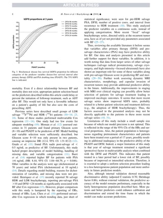 Development and internal validation of a multivariable prediction model for biochemical failure ...