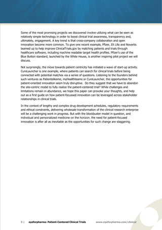 white-paper-innovation-clinical-trials | PDF | Pharmaceutical Industry ...