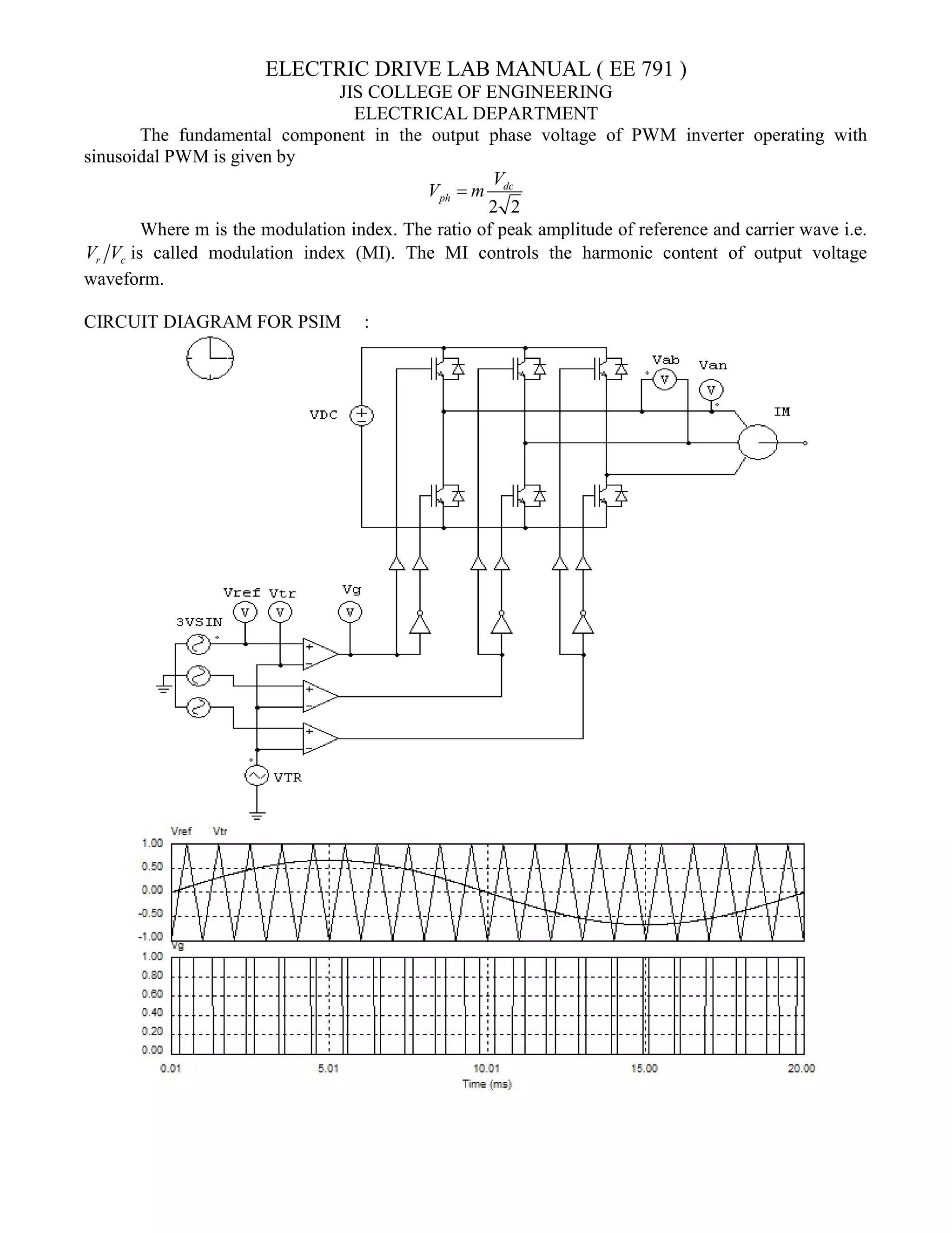 Ee 791 drives lab maual | PDF