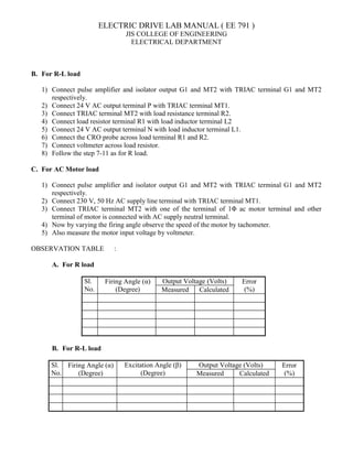 Ee 791 drives lab maual | PDF