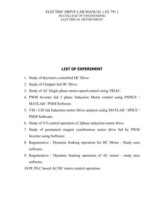 Ee 791 drives lab maual | PDF