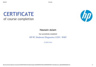 Certificate Pc Hardware Diagnostics | PDF