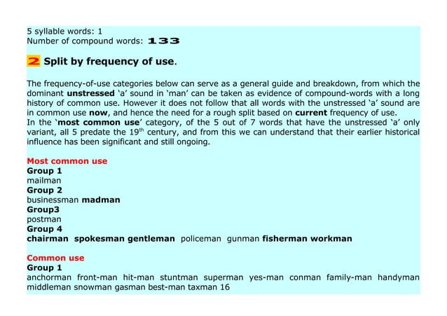 COMPOUND WORDS ENDING IN MAN PPT compound-words-ending-in-man-ppt