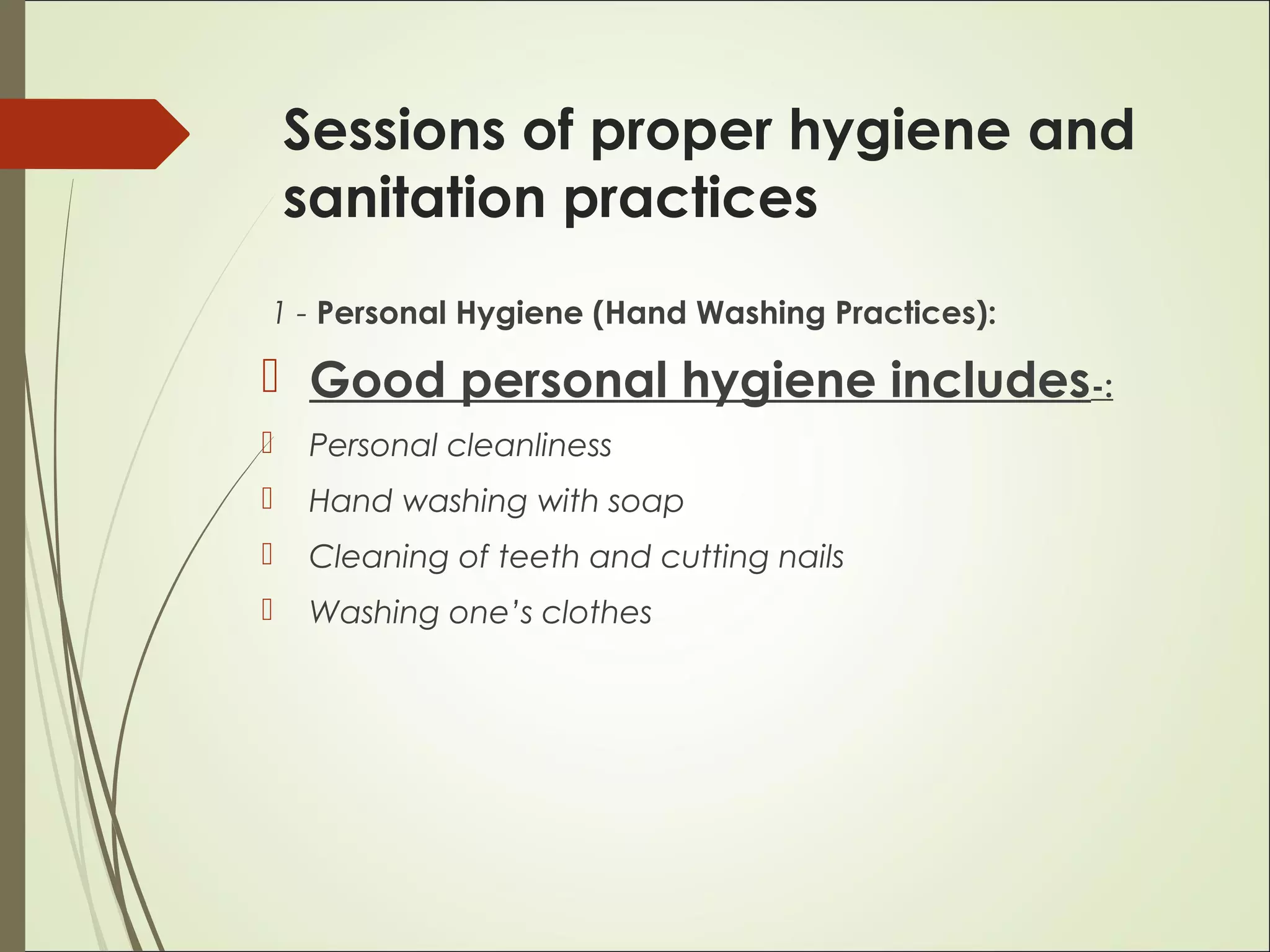 Training for Hygiene Promotion | PPT