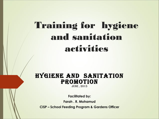 Training for Hygiene Promotion | PPT | Bath and Shower | Personal Care