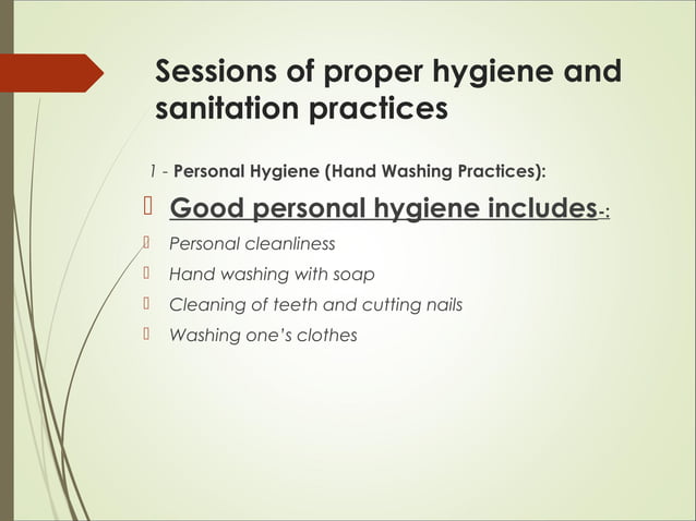 Training for Hygiene Promotion | PPT | Bath and Shower | Personal Care