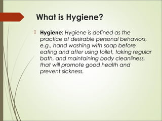 Training for Hygiene Promotion | PPT