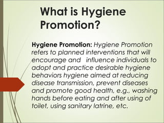 Training for Hygiene Promotion | PPT