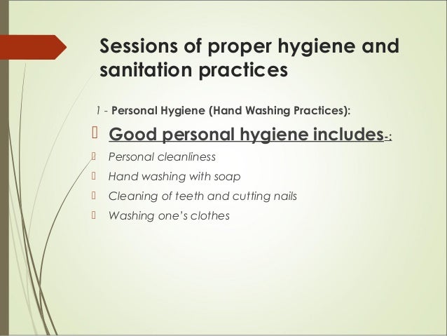 Training for Hygiene Promotion