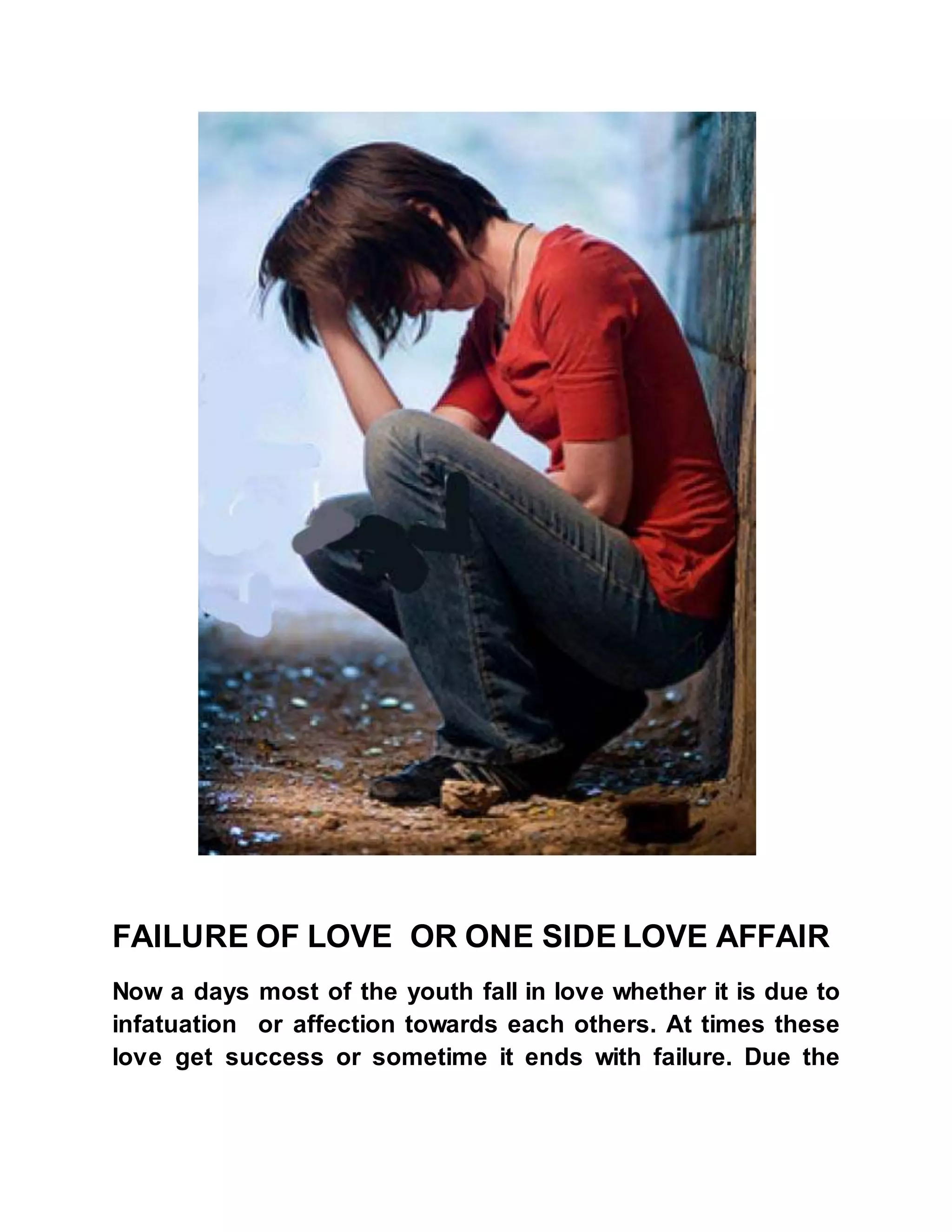 FAILURE OF LOVE OR ONE SIDE LOVE AFFAIR | DOCX