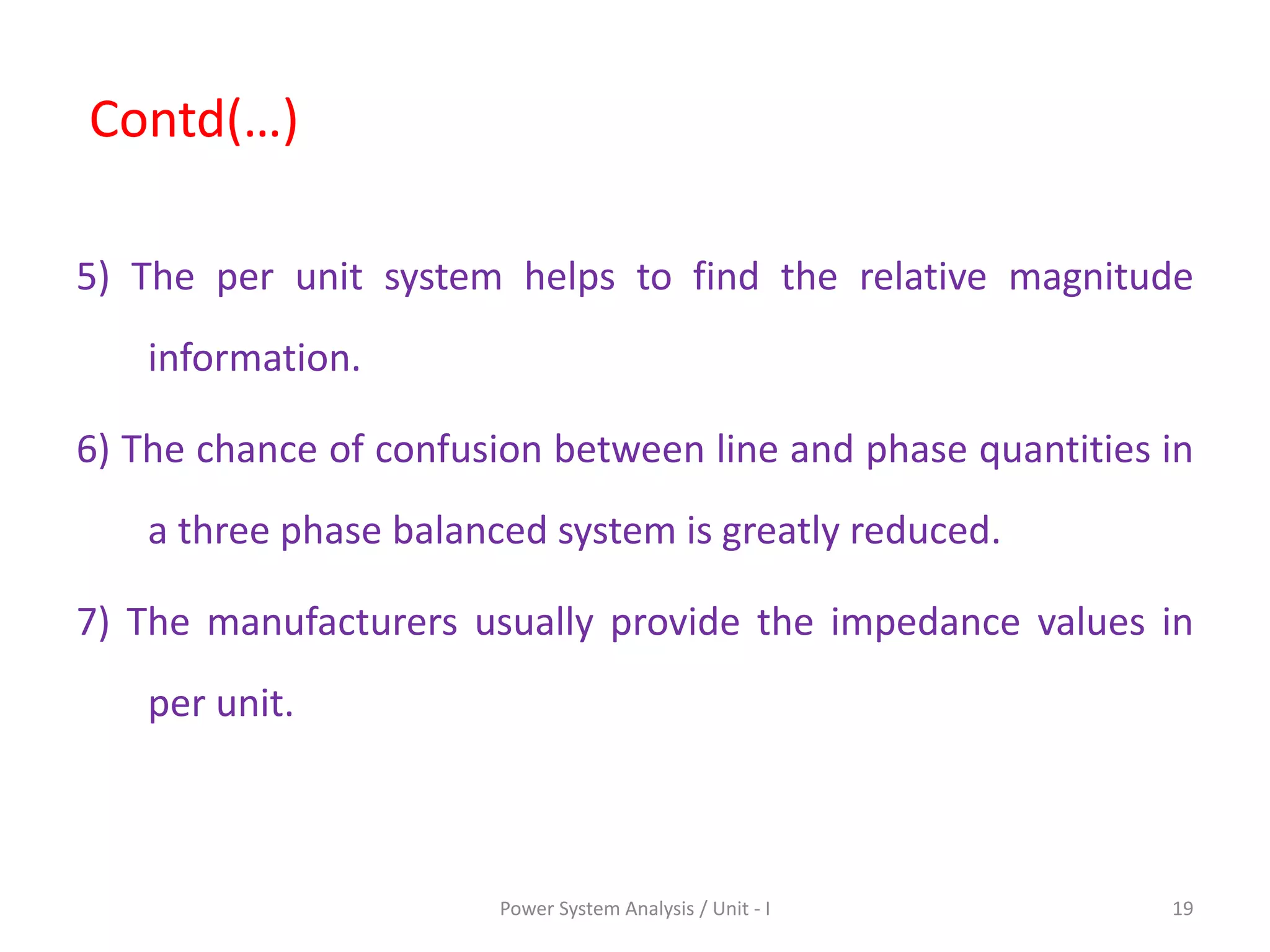 Power System Analysis unit - I | PPTX