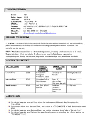 C.V ALI MOIZ | DOCX