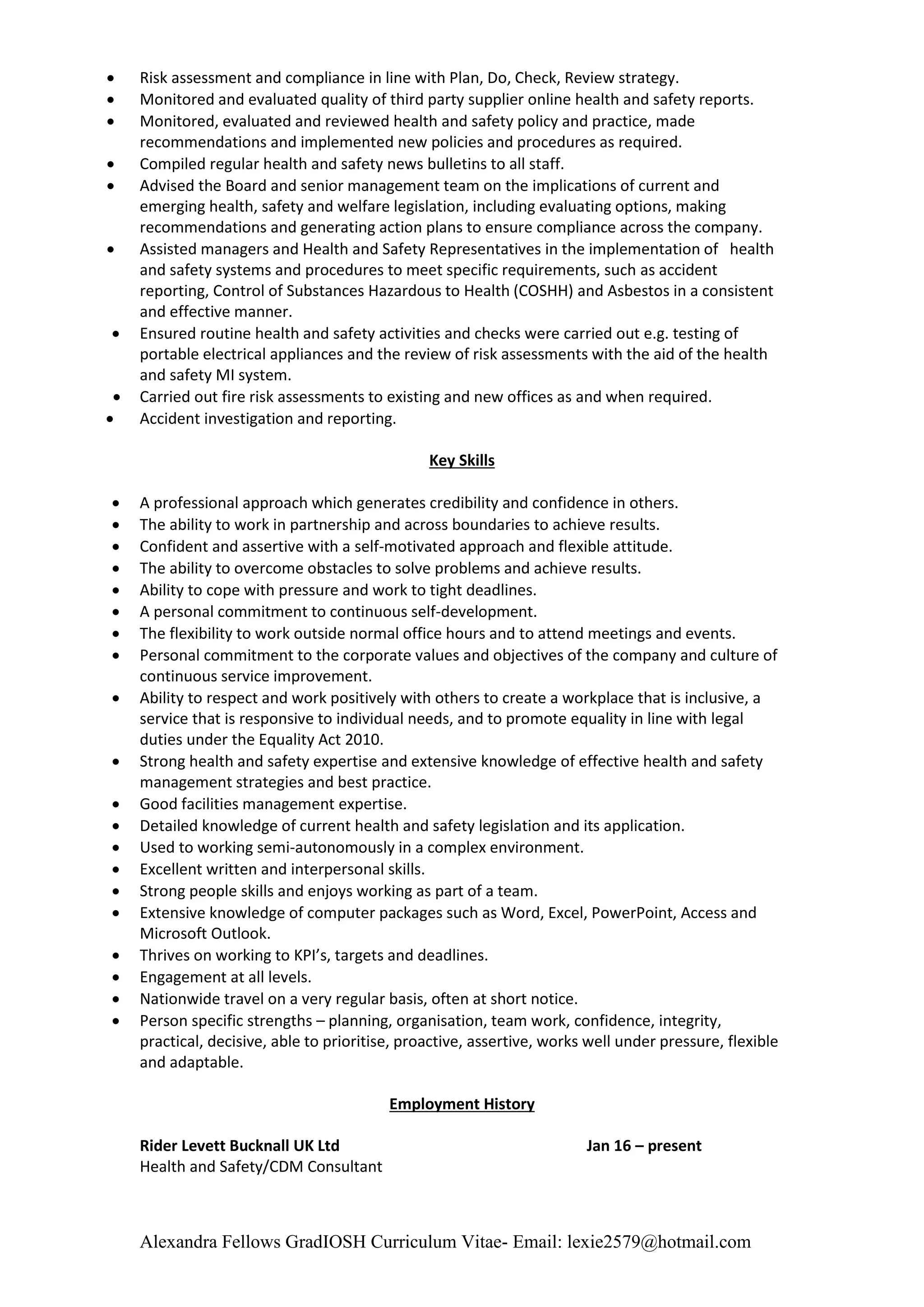 Alex CV Jun 16 | PDF | Career Advice | Careers