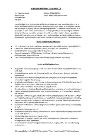 Alex CV Jun 16 | PDF | Career Advice | Careers