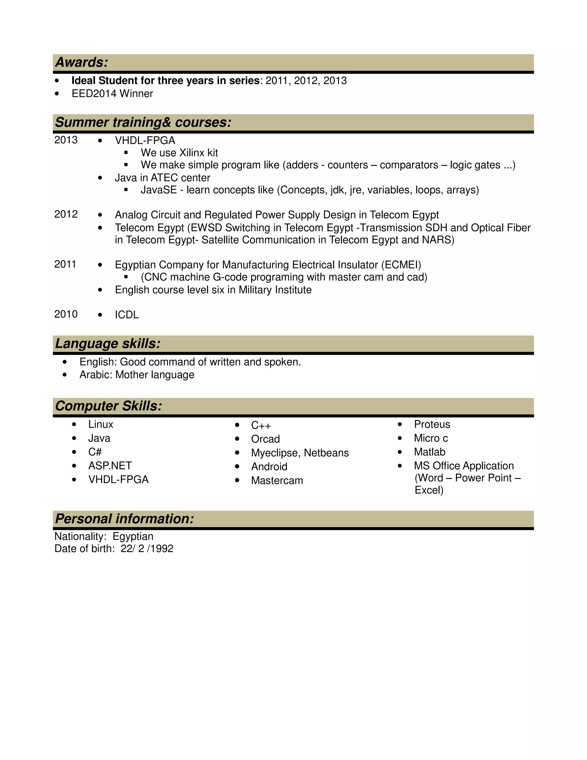 Nada_CV_no_table_boarder | PDF