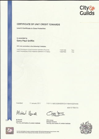 City & Guilds CP level 3 Certificate | PDF