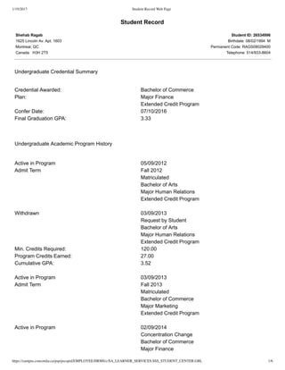 Student Record | PDF