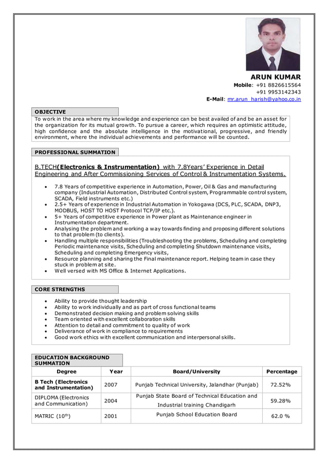 Arun kumar Resume | DOCX