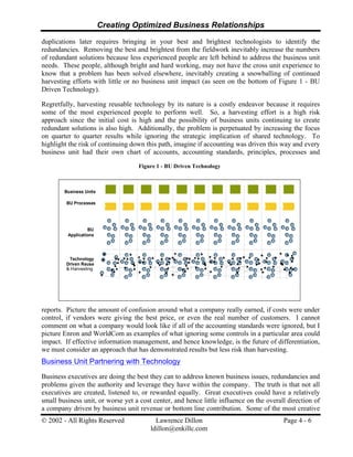 Creating Optimized Business Relationships - Article #1 | PDF