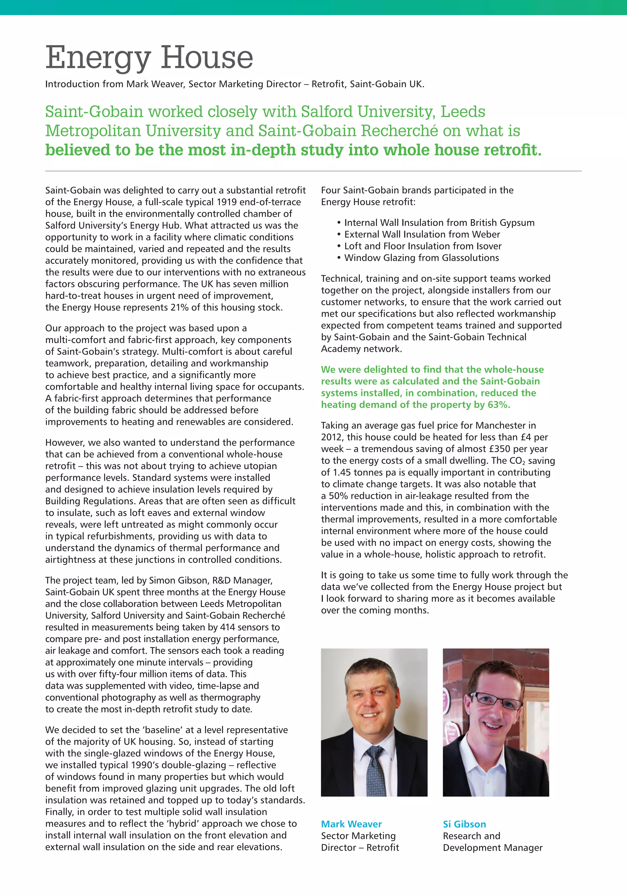 Salford Energy House project brochure | PDF